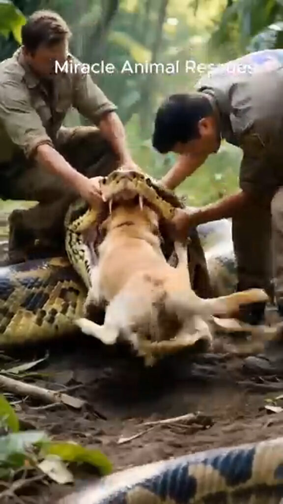 Brave Rangers Save Dog from Giant Snake Attack — Intense Rescue Caught on Camera – ANIMALS